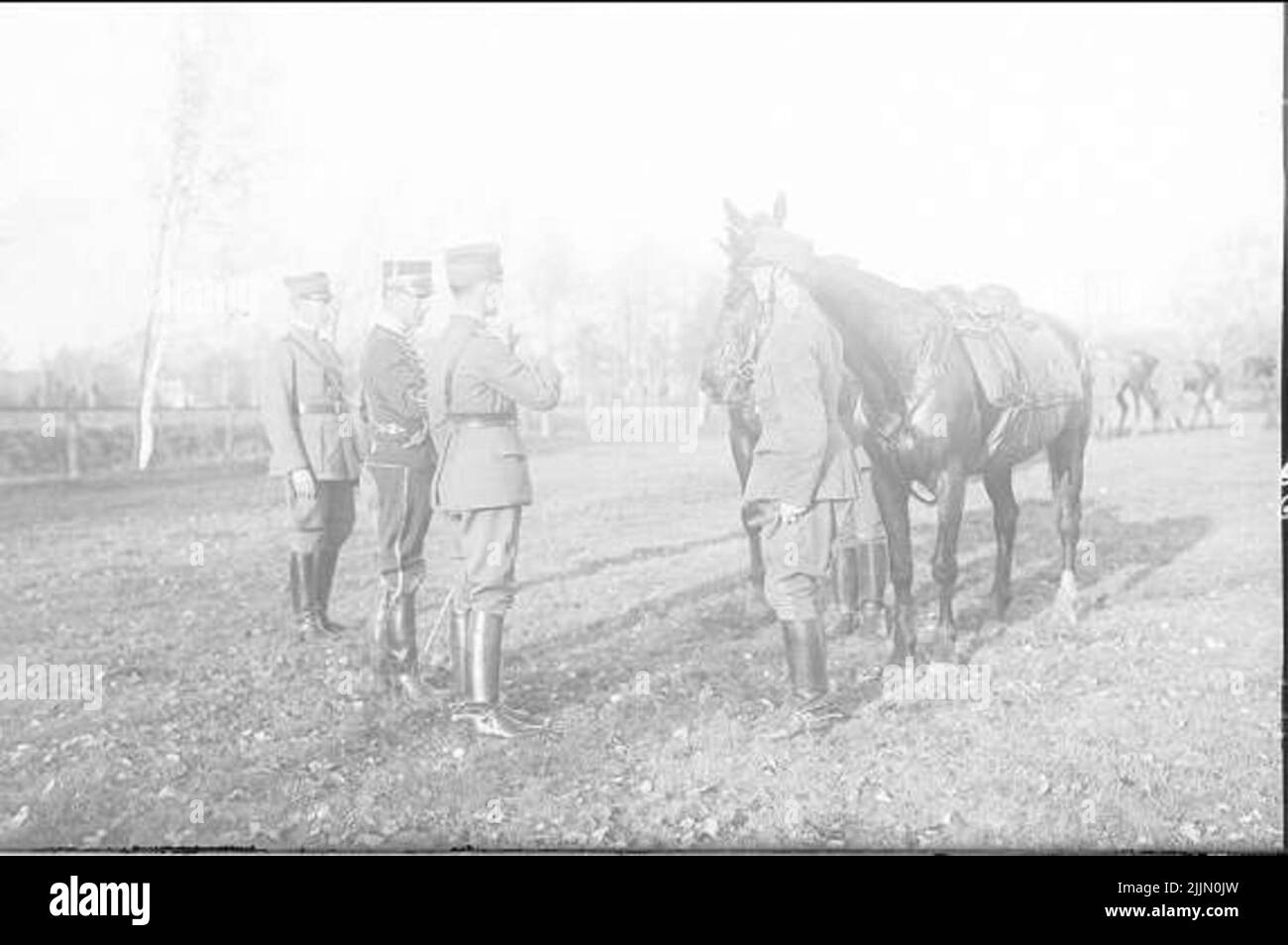 After completing hunting ride. Closest to the camera Colonel Henry ...