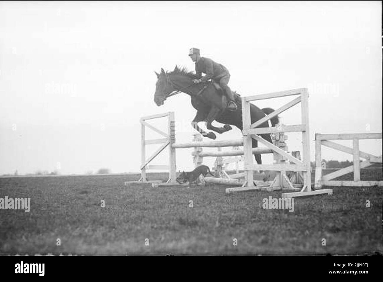 Terrain jumping/jumping, cavalry officer school 1934-35. Note! See the ...