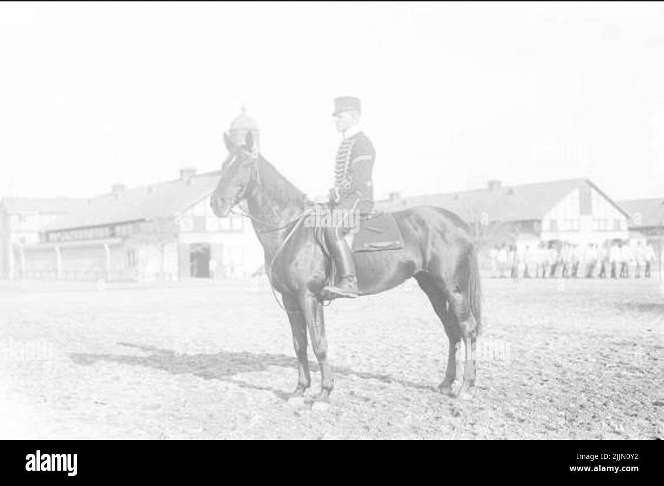 Furir on officers' service horse at Kaserngården Söder ...