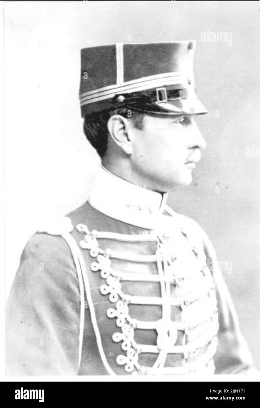 Portrait of rider master Arvid Rohdin, at the Livhusarna in Uniform m/ä ...