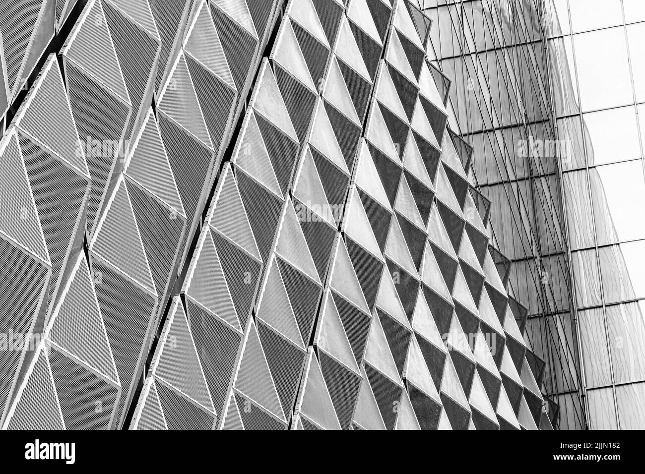 Fragment of a modern office building. Abstract geometric background ...