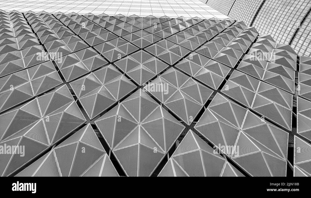 Fragment of a modern office building. Abstract geometric background ...