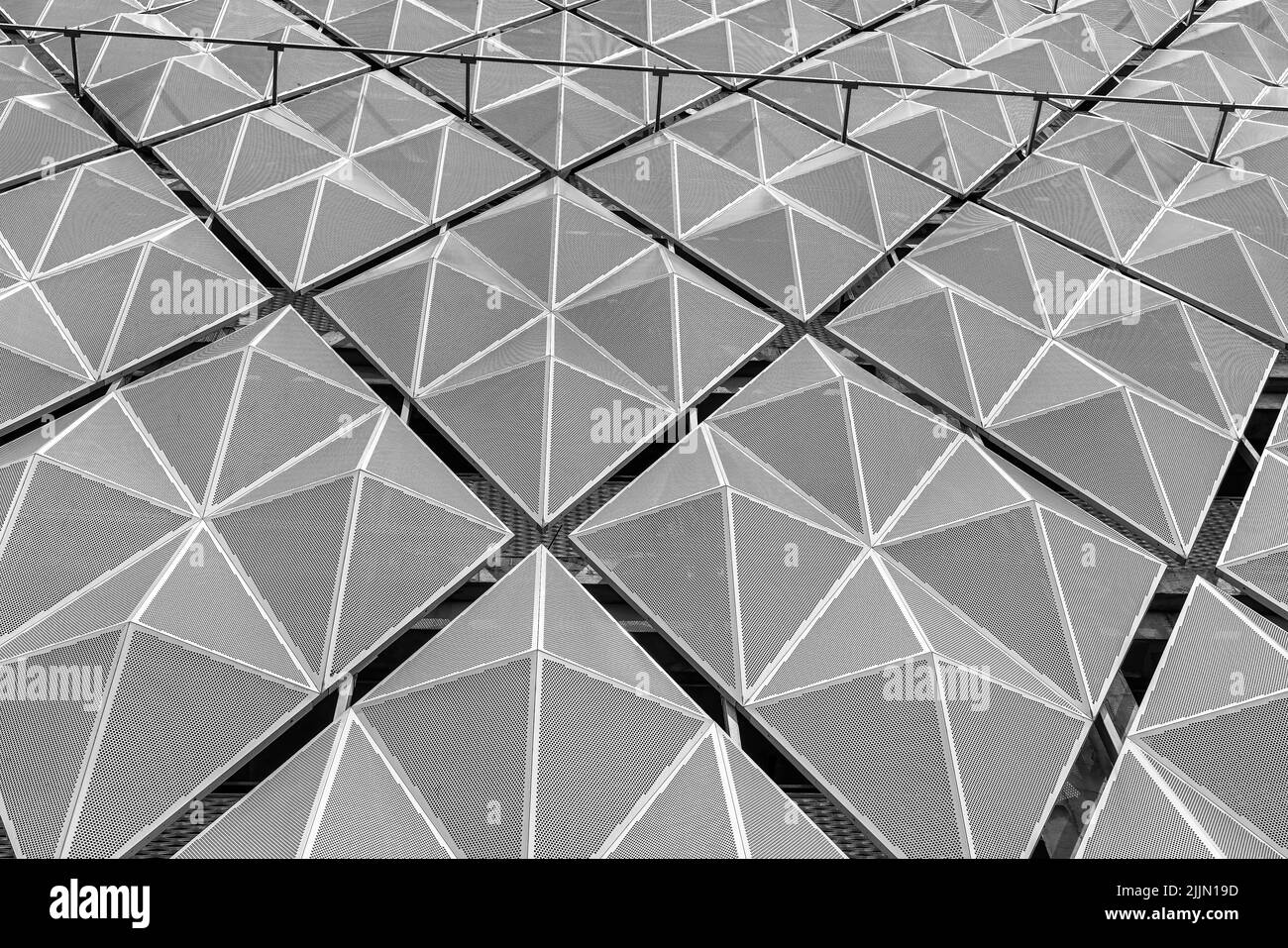Fragment of a modern office building. Abstract geometric background ...