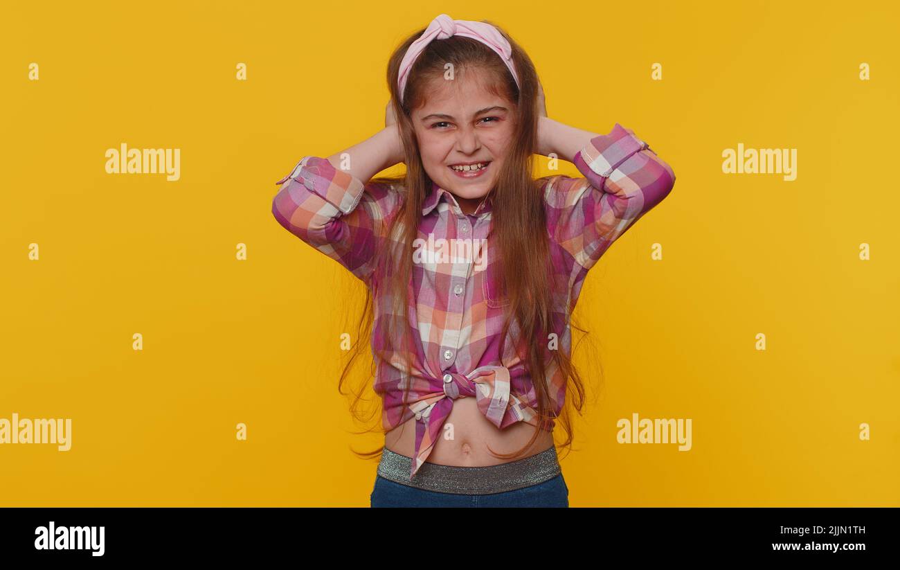 Dont want to hear and listen. Frustrated annoyed irritated young ...