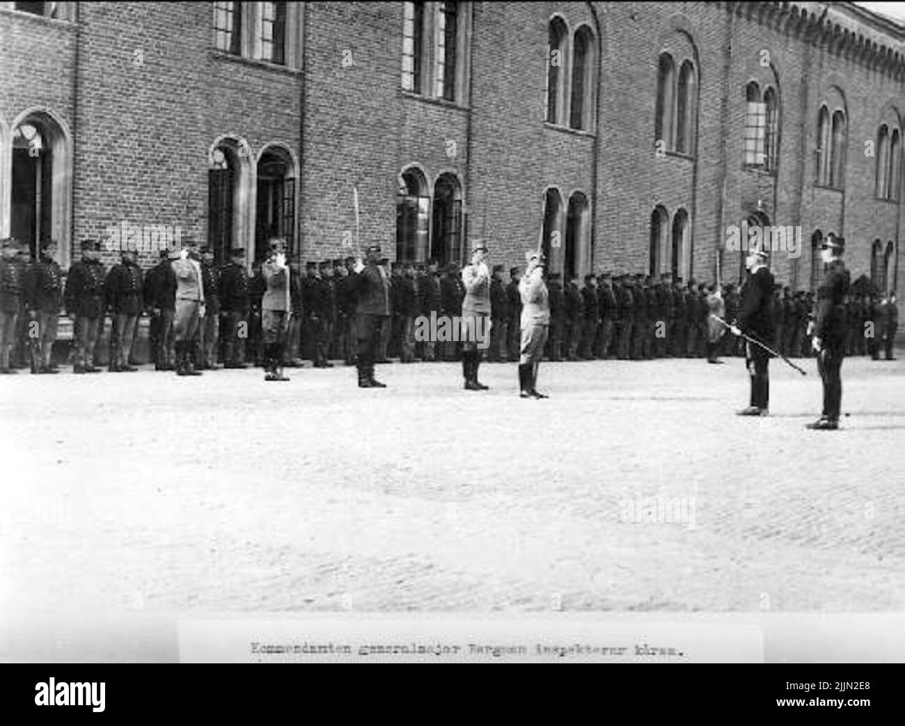 Commander, Major General Bergman inspects the union, Ing 2, 1920 Stock Photo - Alamy