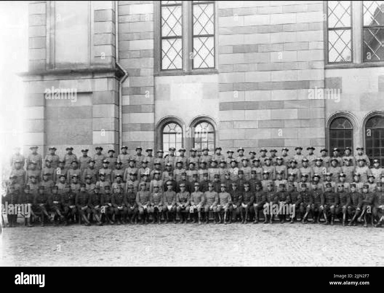 Group Photo Engineering, outside the church in 1927 Stock Photo - Alamy