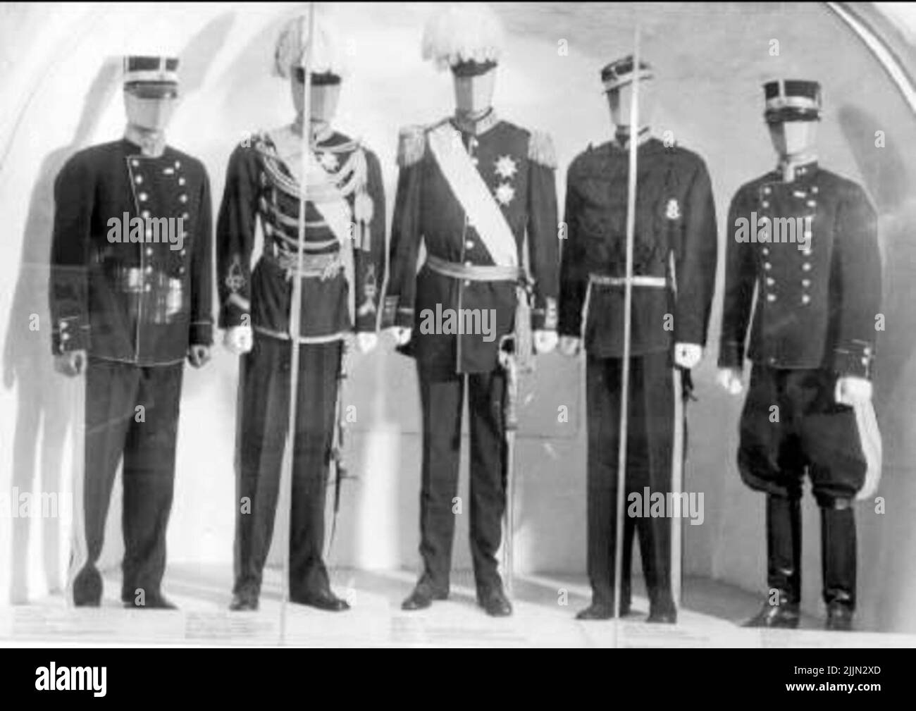 A collection of uniforms, from left: (Major General) carried by Count ...