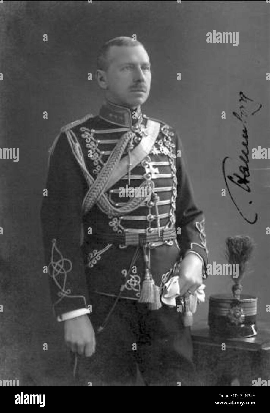 Portrait of Colonel Carl Axel Hallenborg Stock Photo - Alamy