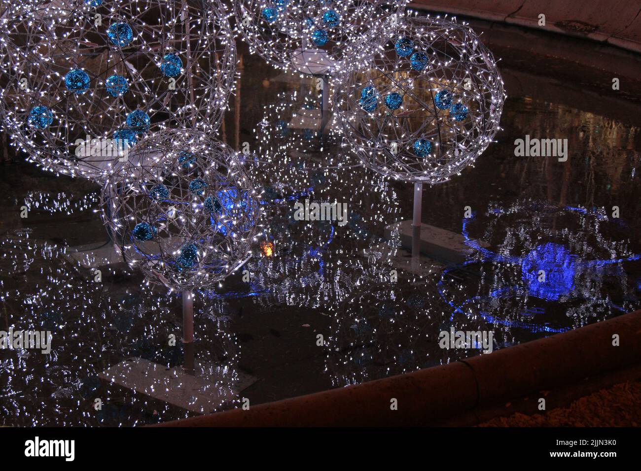 christmas decorations in paris in france Stock Photo - Alamy