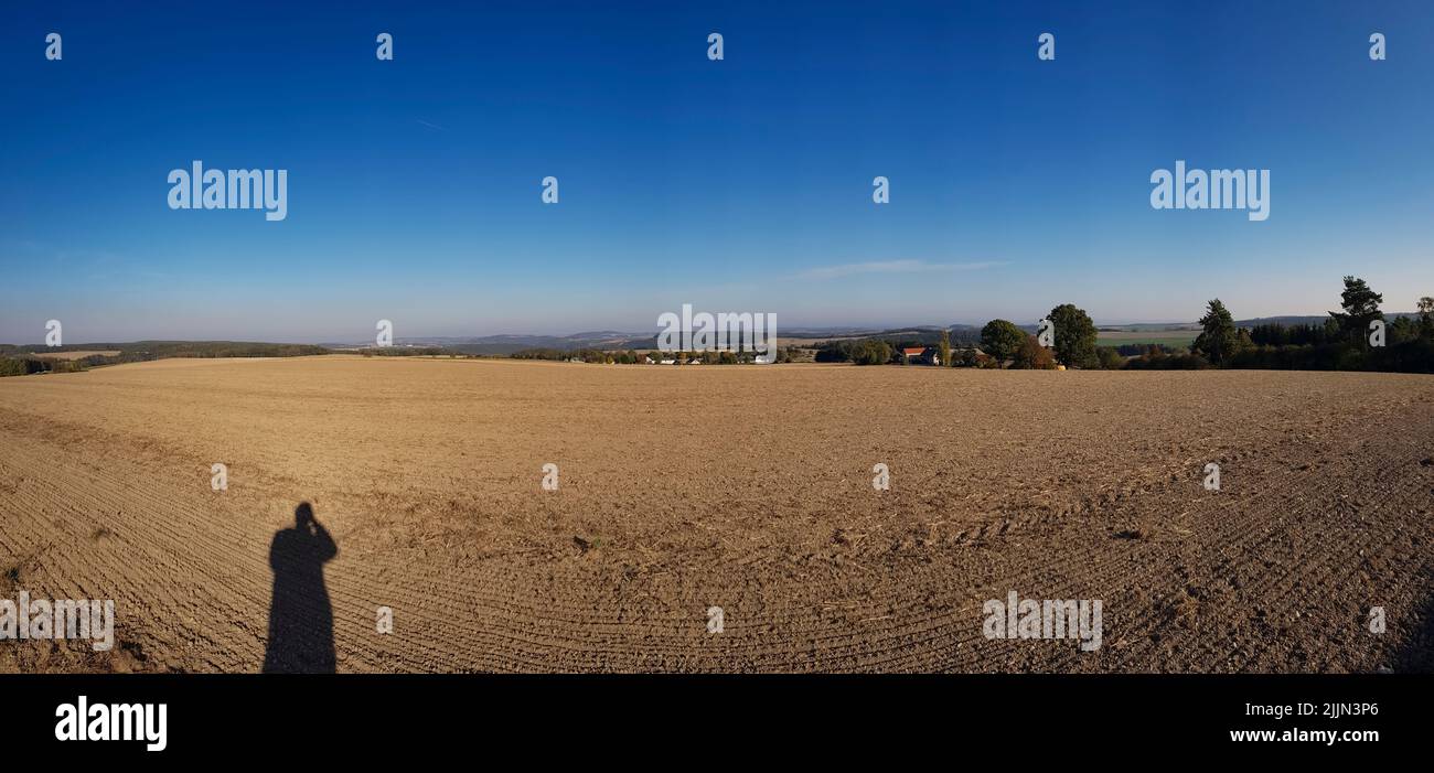 Take a look at a scenic panorama view of natural landscape under a ...