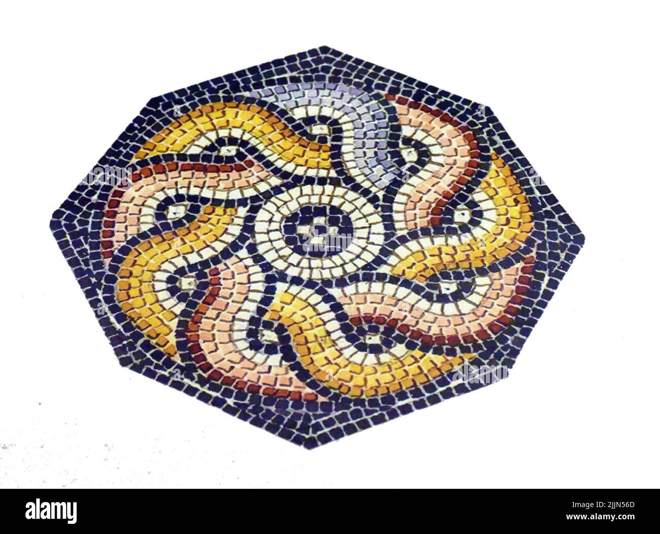 A 5th century AD Roman mosaic design from island of Kos, Greece Stock ...