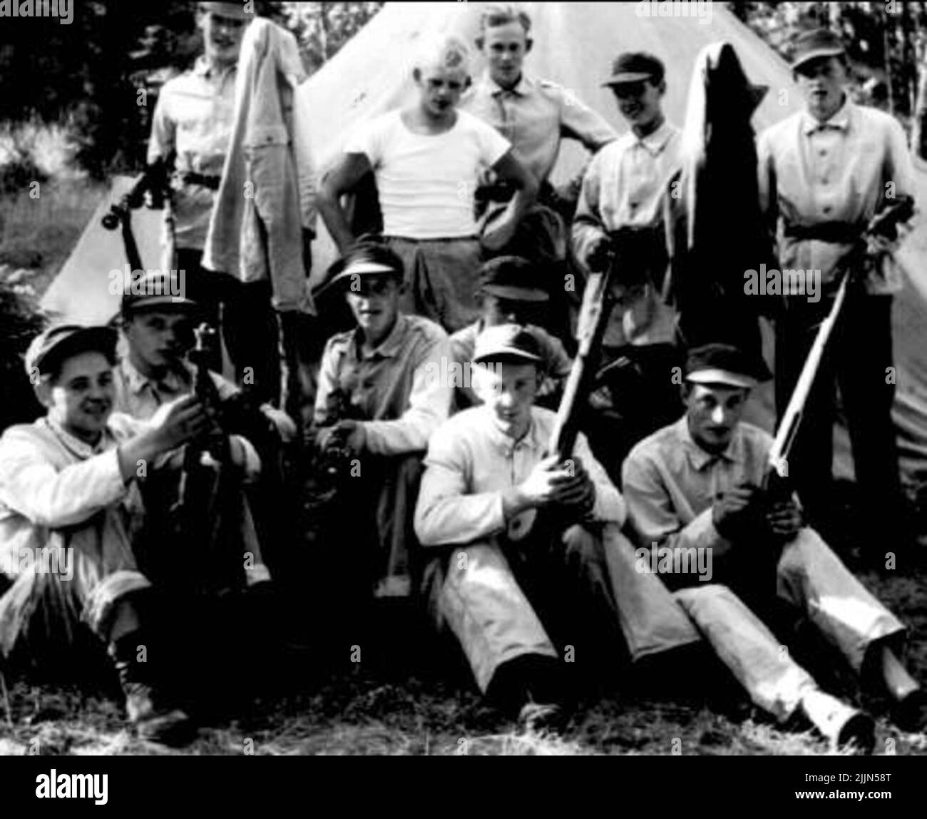 Field team from the 2nd troop Stock Photo - Alamy