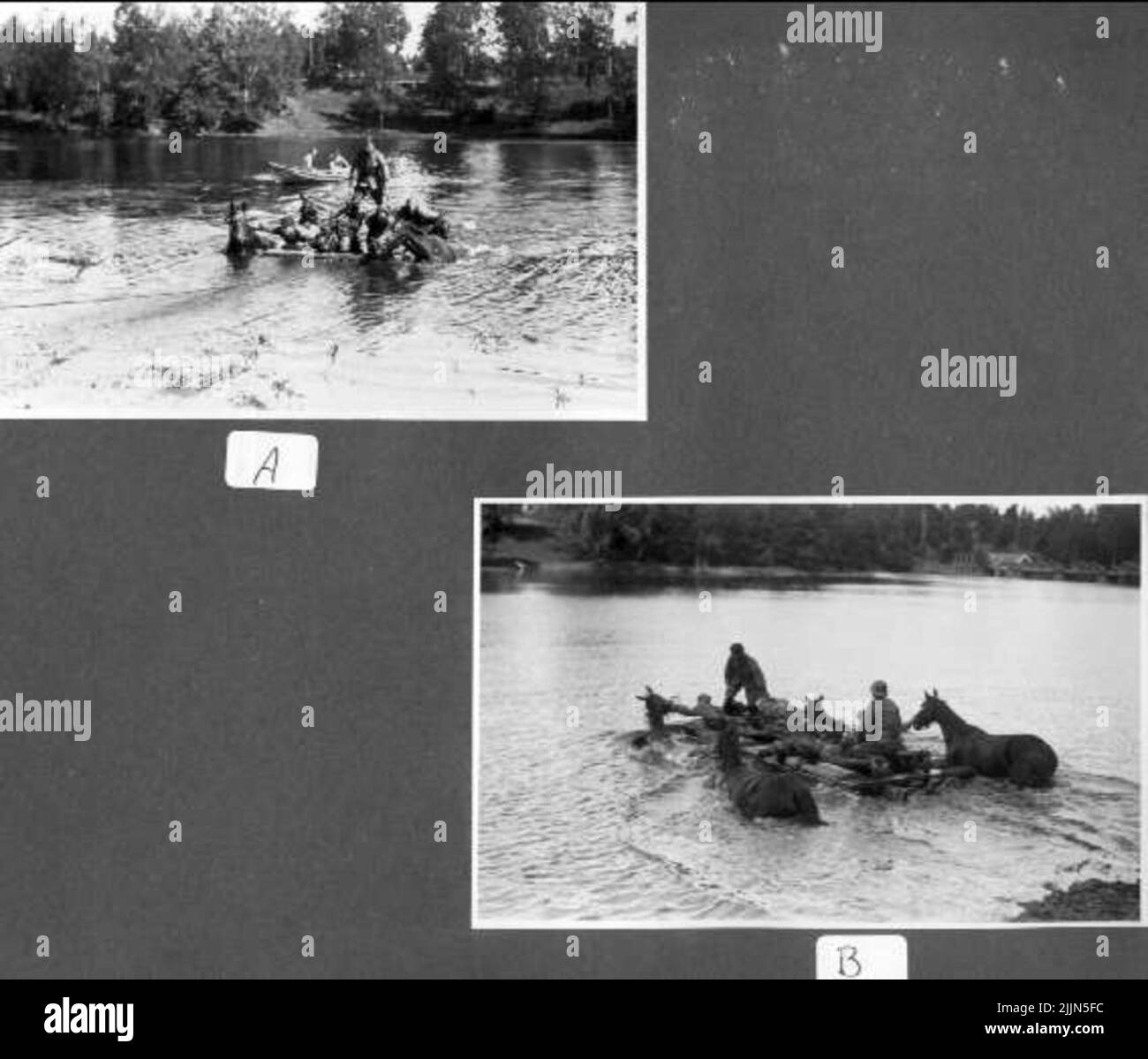 Summer march 1936. Transition of watercourses Stock Photo - Alamy