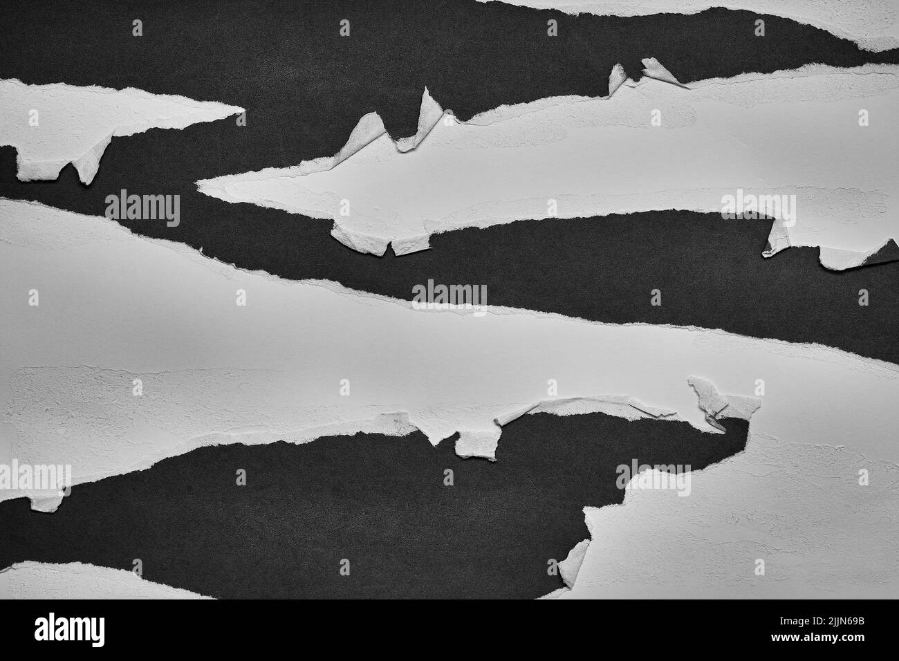 Black and White Torn Paper Collage Style, Ripped Paper Effect, Texture ...