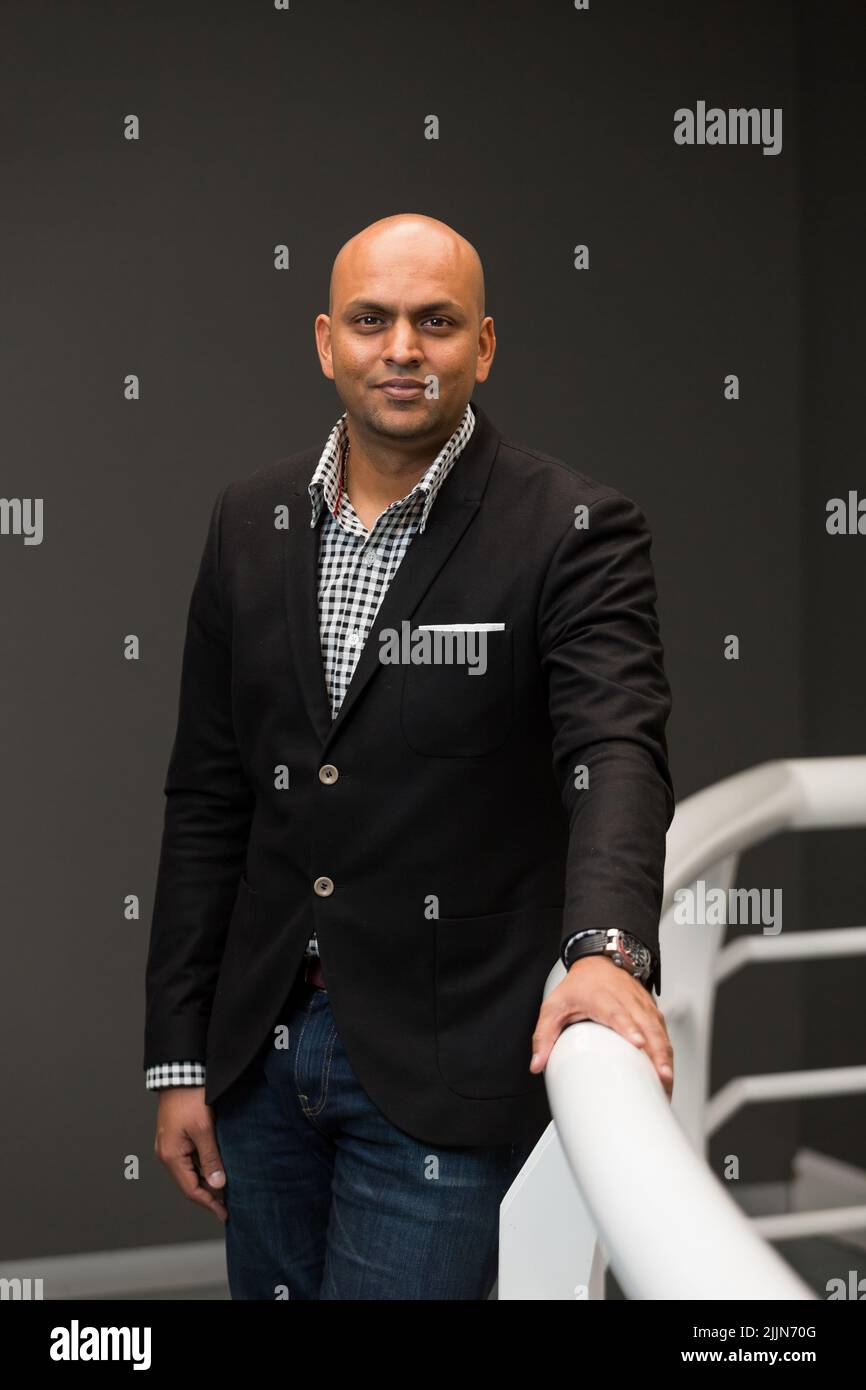 A vertical shot of a famous entrepreneur and businessman Preetesh ...