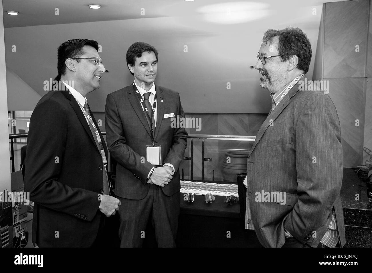 A closeup of Delegates attending a business forum at the conference ...