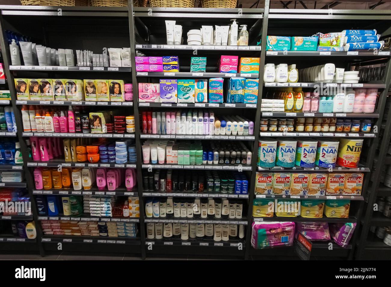 A closeup of the Interior of Woolworths grocery store Stock Photo - Alamy