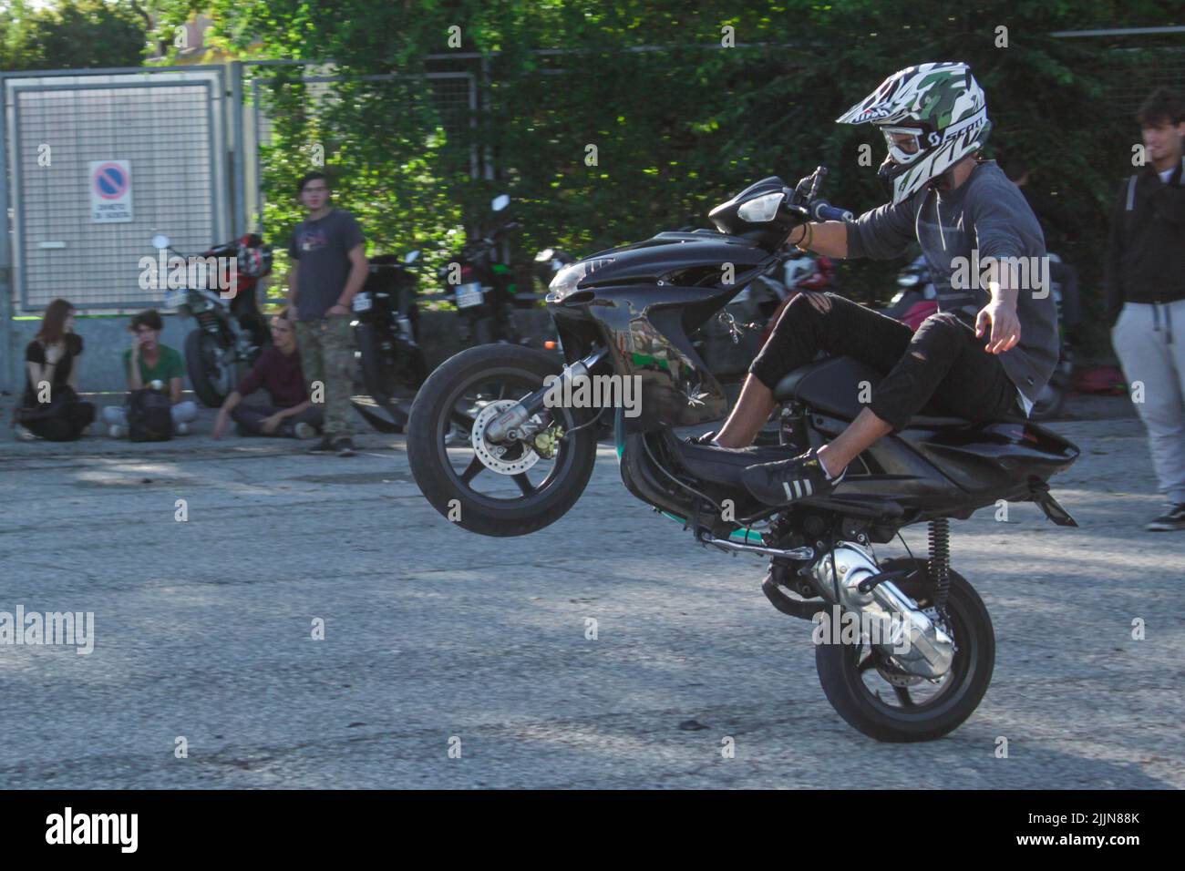 Riding a motorcycle wearing helmet hi-res stock photography and images ...