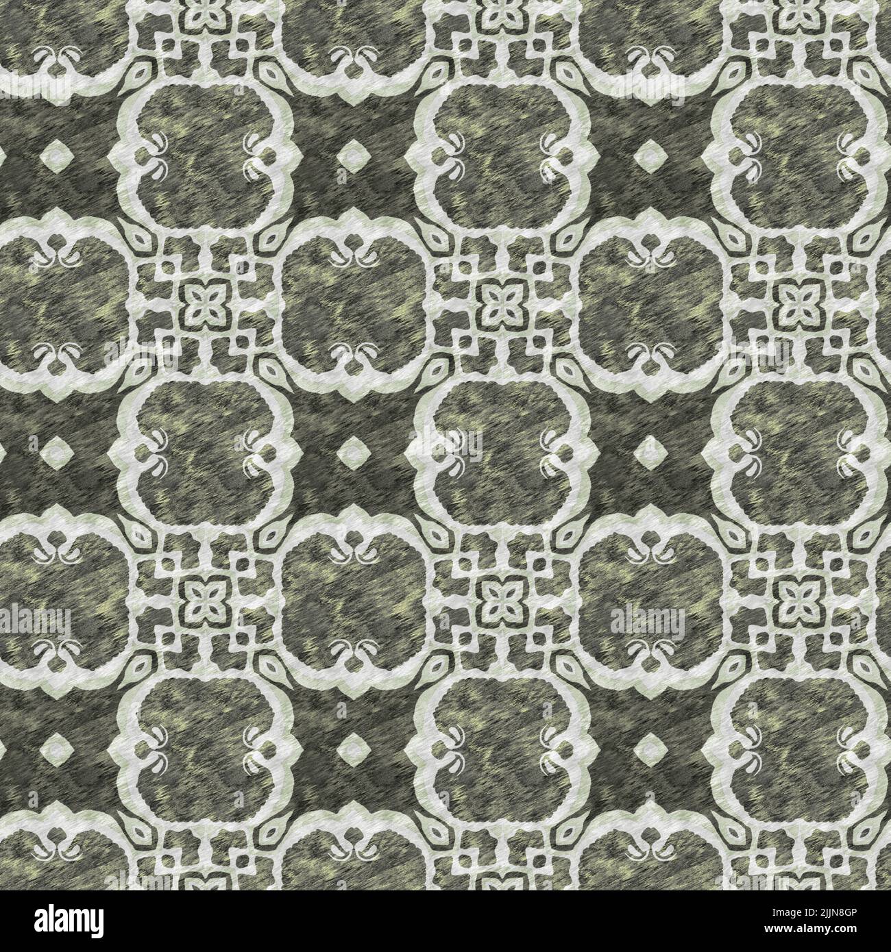 Mosaic geometric green seamless texture pattern. Trendy kaleidoscope ...