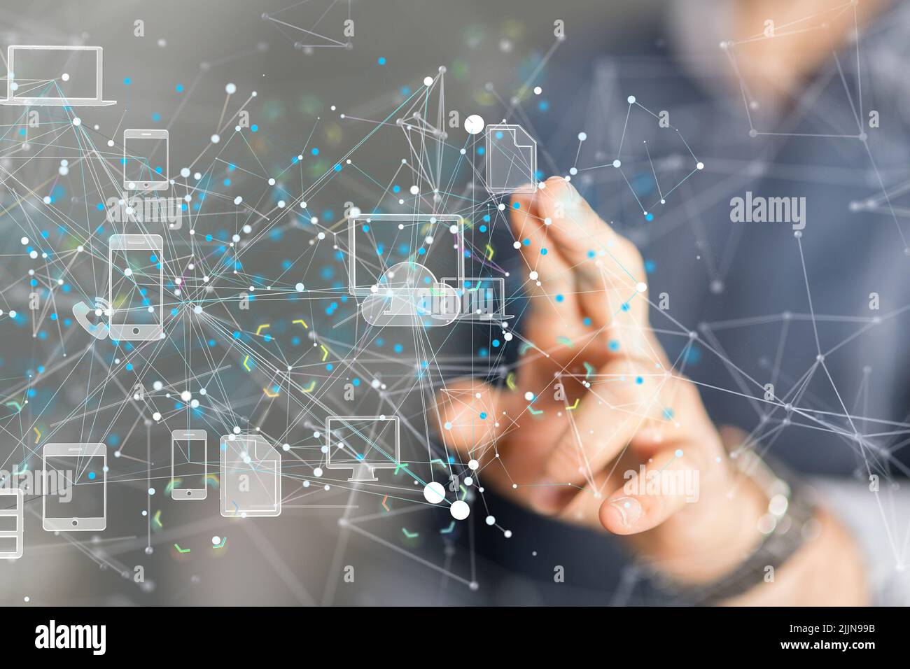 A Ui of Cloud Computing Technology Internet Storage Network Concept ...