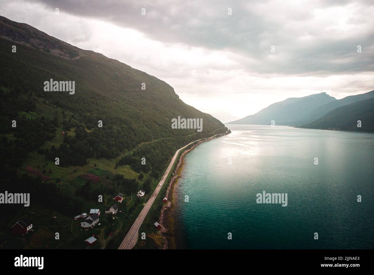 Village under mountainside hi-res stock photography and images - Alamy