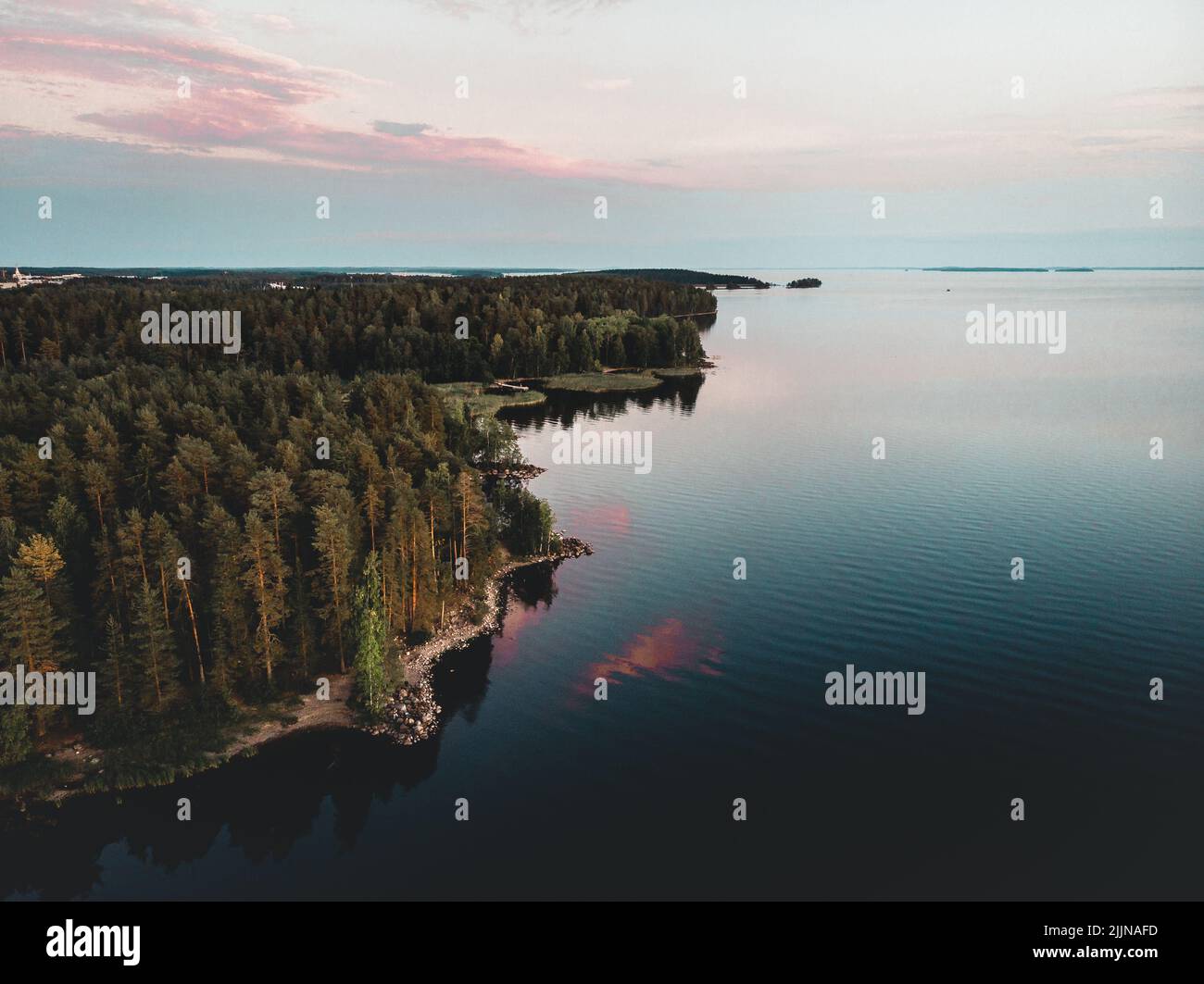 Aerial shot lake reflecting hi-res stock photography and images - Alamy