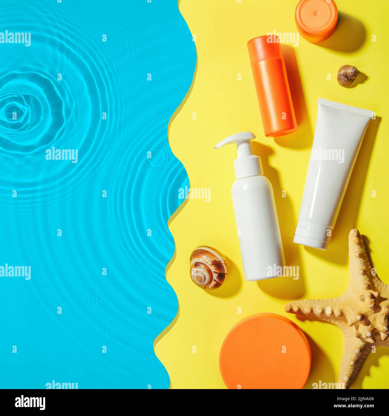 Packaging mockups Sunprotection and moisturizing cosmetics for skin ...