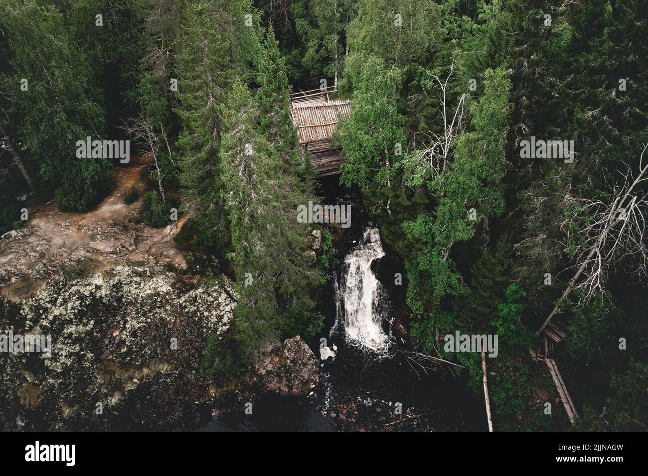 Scenic river shot through forest hi-res stock photography and images ...