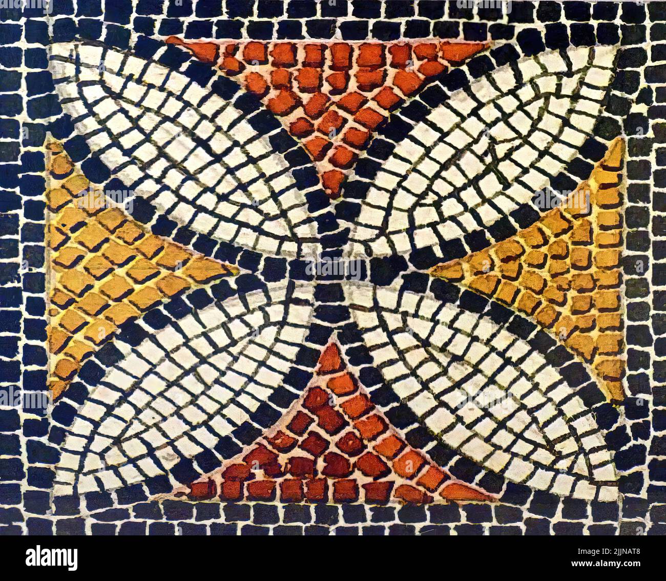 A 5th century AD Roman mosaic design from island of Kos, Greece Stock ...
