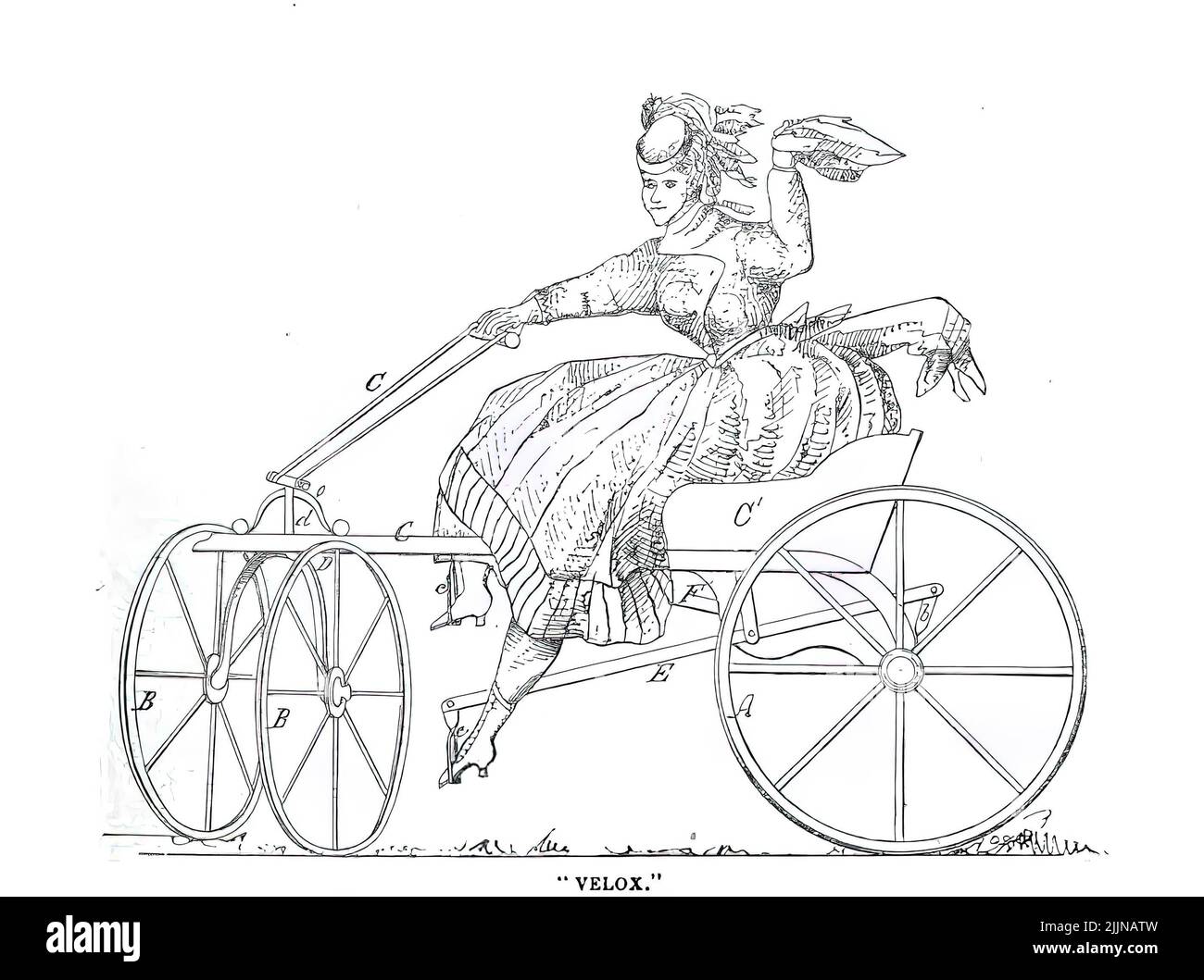 The illustration of a 19th-century vintage bicycle Stock Photo - Alamy