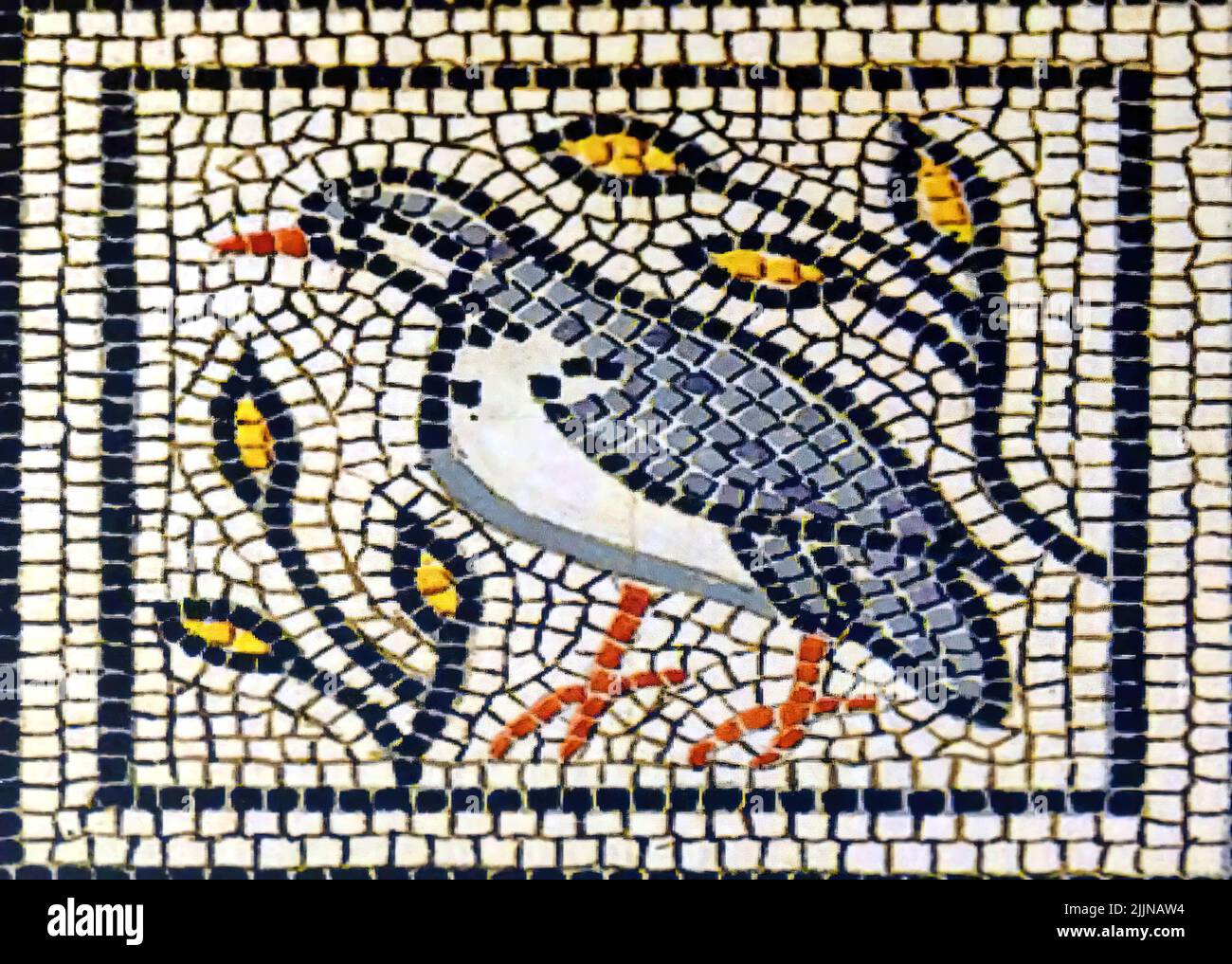 A 5th century AD Roman mosaic design from island of Kos, Greece Stock ...