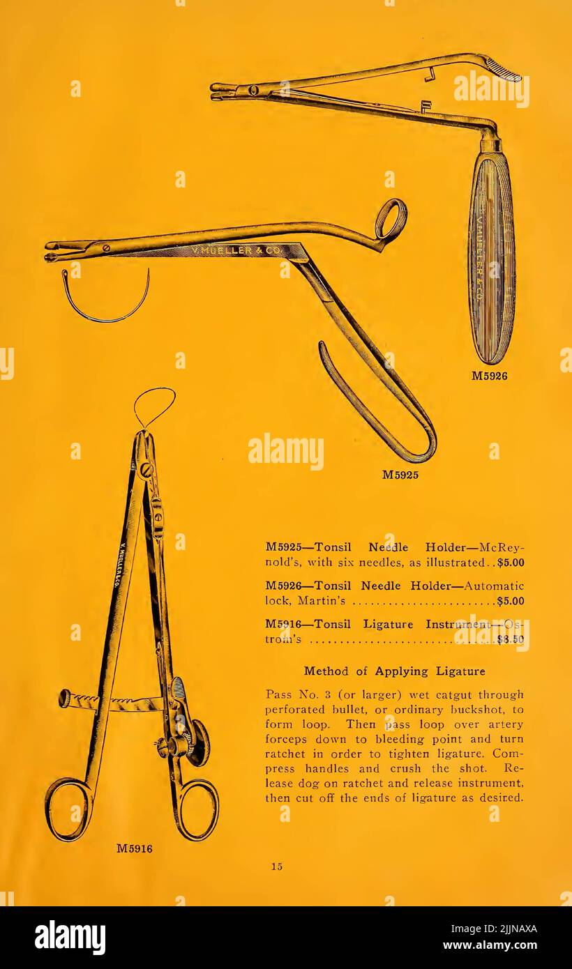 A 19th century surgical instruments from a catalog Stock Photo - Alamy