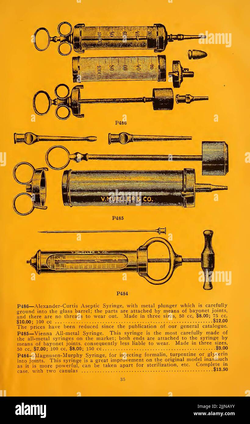 A 19th century surgical instruments from a catalog Stock Photo - Alamy