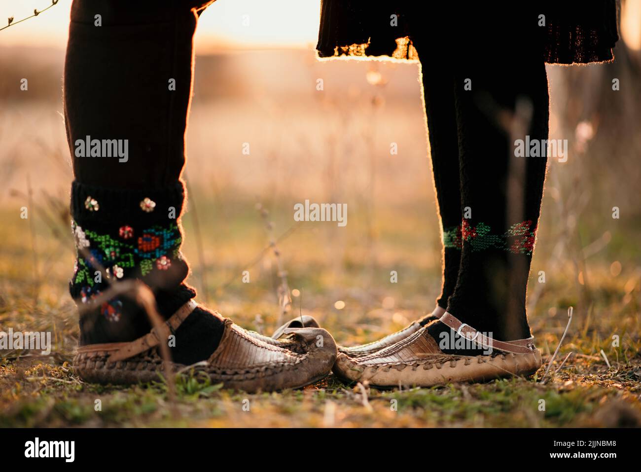 A footage of couple in Serbian traditional costume Stock Photo - Alamy