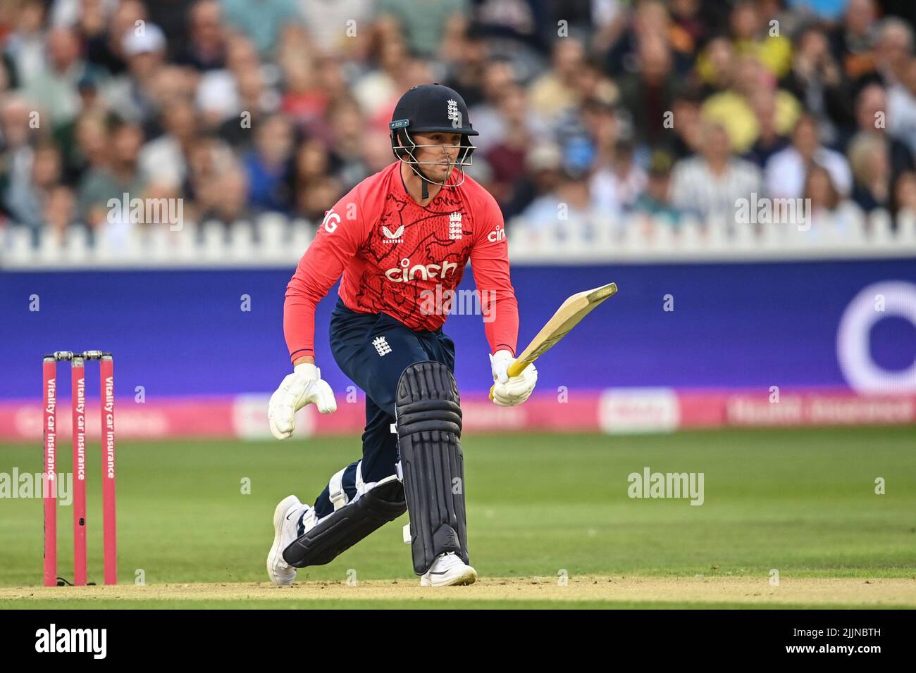 Jason Roy of England makes one run Stock Photo - Alamy