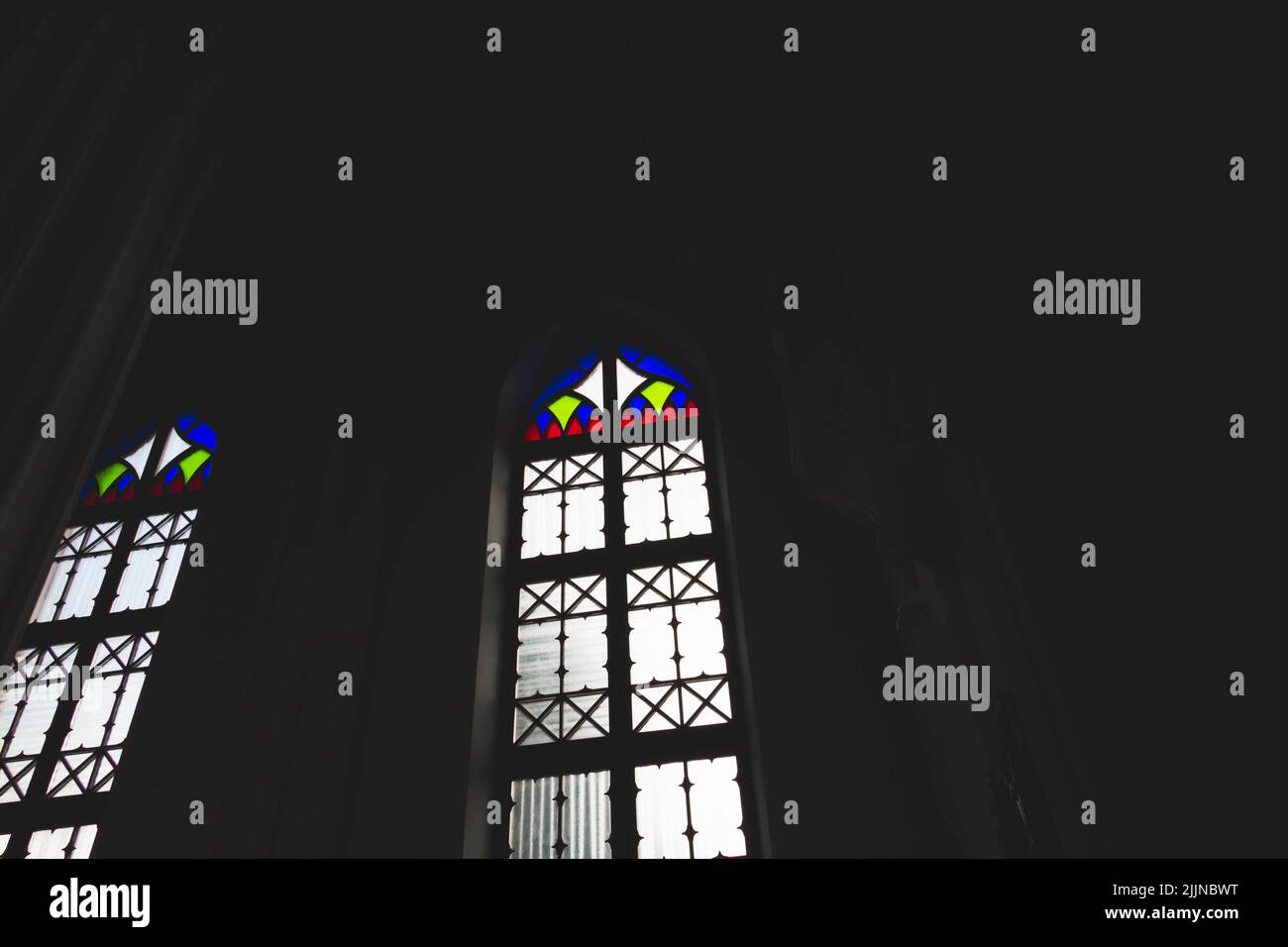 Inside the temple. Church attributes. Bible in the church. Vaults of ...