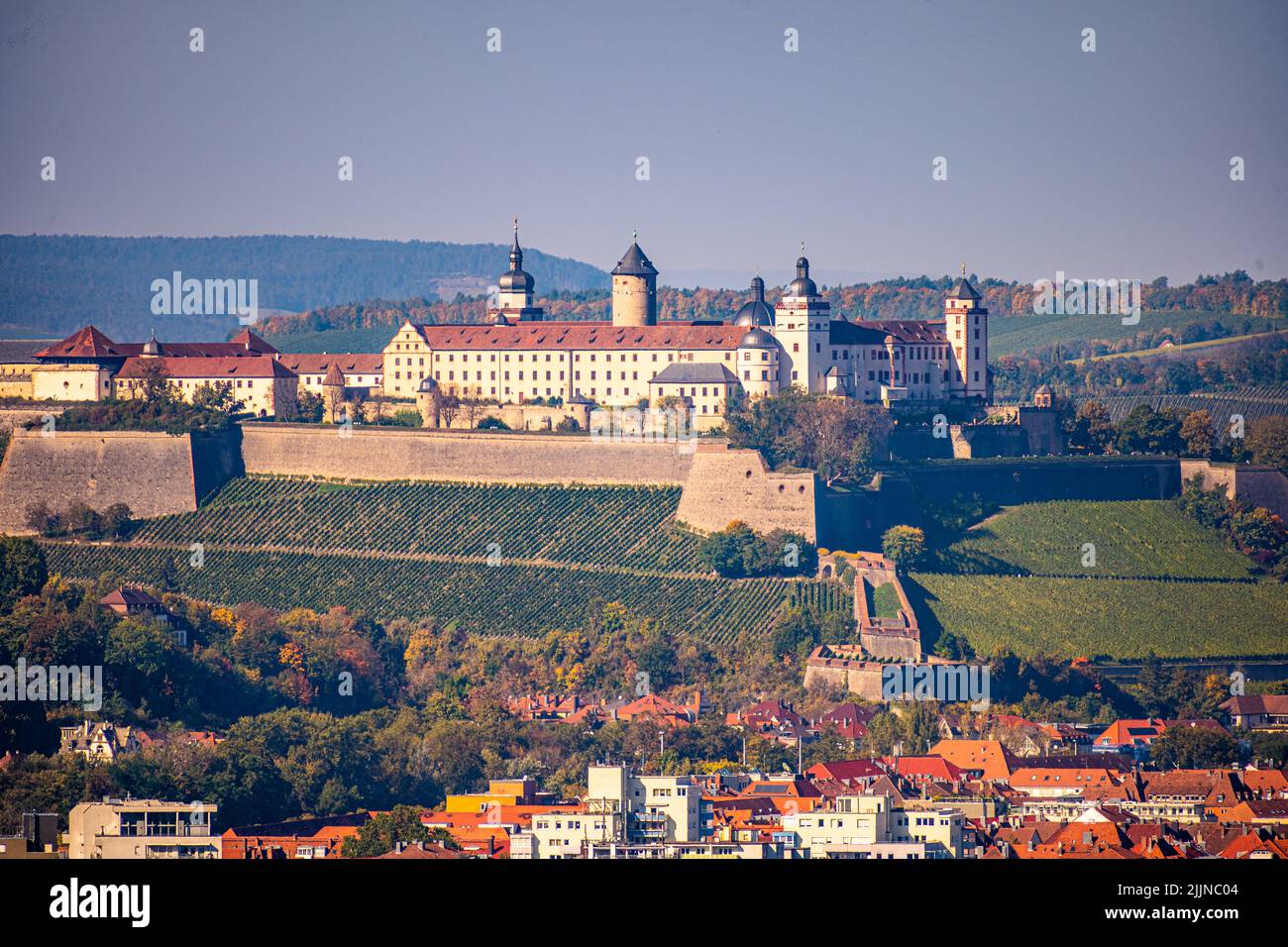 An aerial view of an antique palace on a sunny morning Stock Photo - Alamy