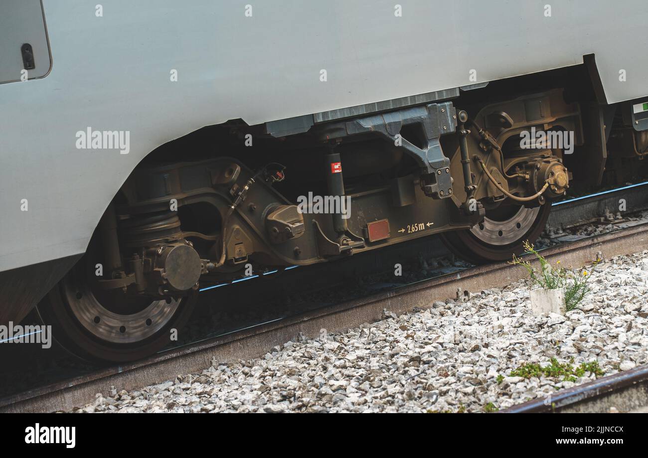 Railroad passenger car wheels hi-res stock photography and images - Alamy