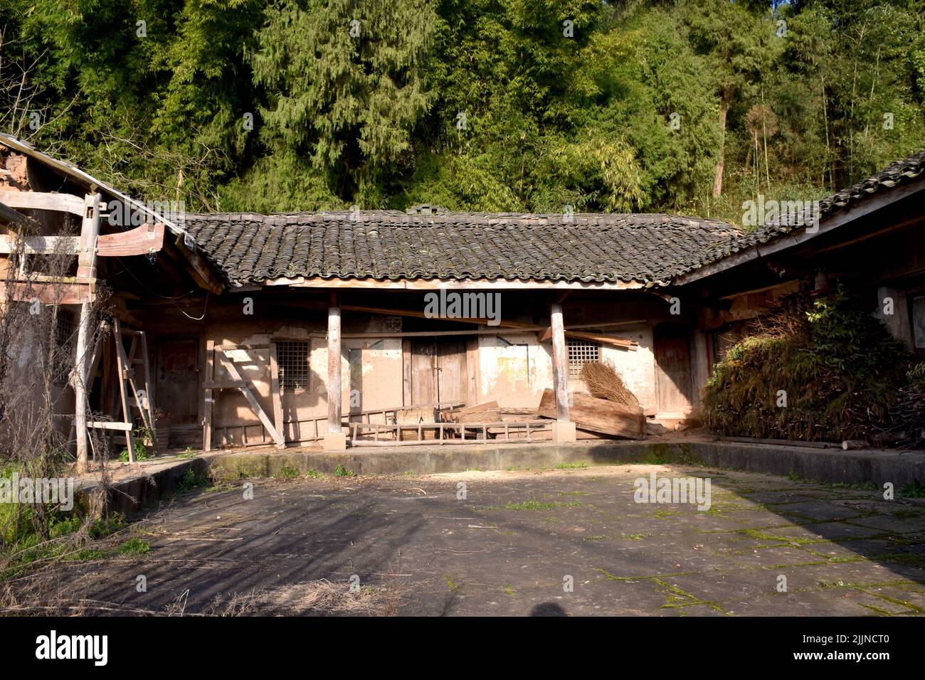 An old asian rural house in a village Stock Photo - Alamy