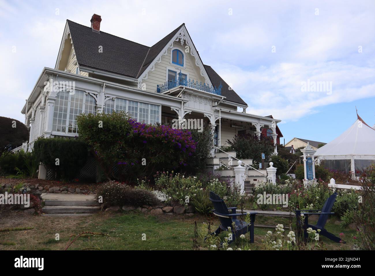 A victorian-style house that operates as a bed and breakfast in of ...