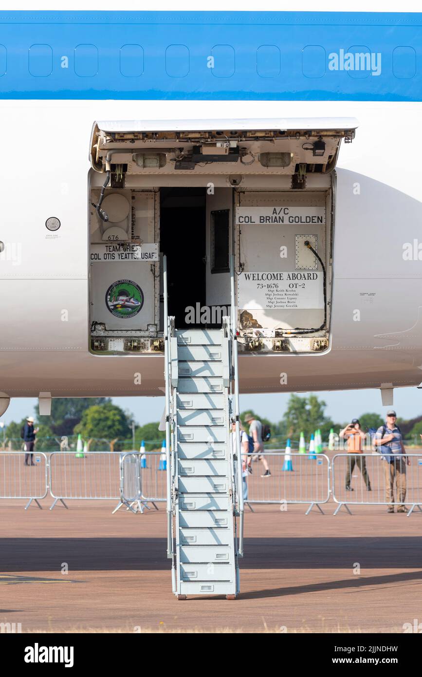 Boeing E-4B Nightwatch Airborne Command Post plane entrance at the ...