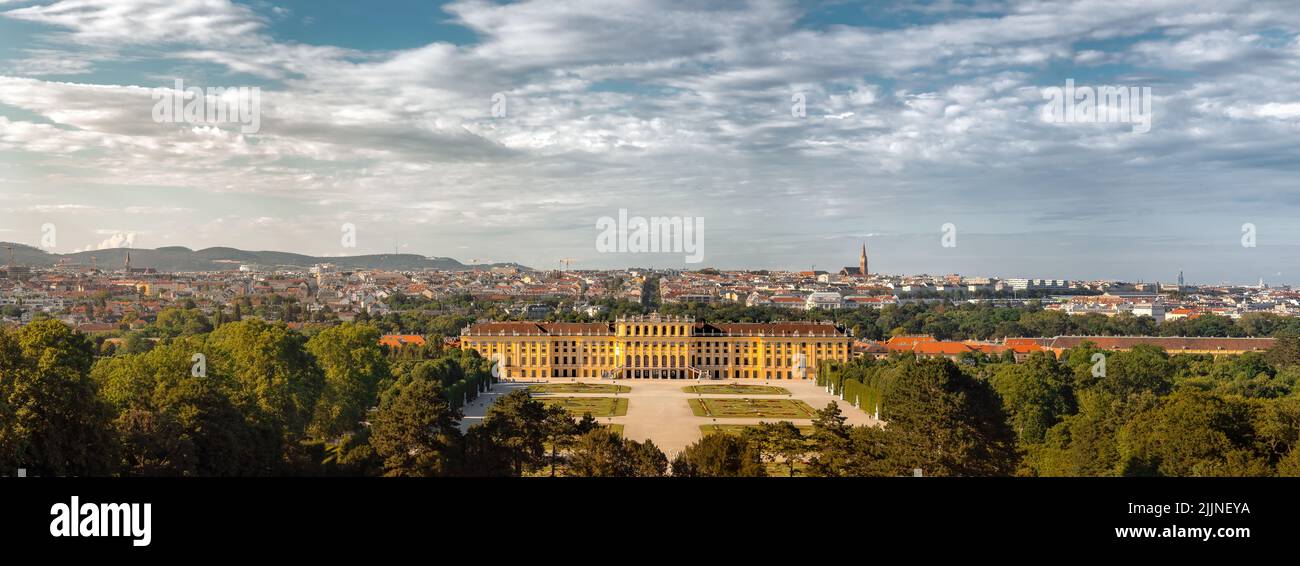 A panoramic view of the Schonbrun castle in Vienna Stock Photo - Alamy
