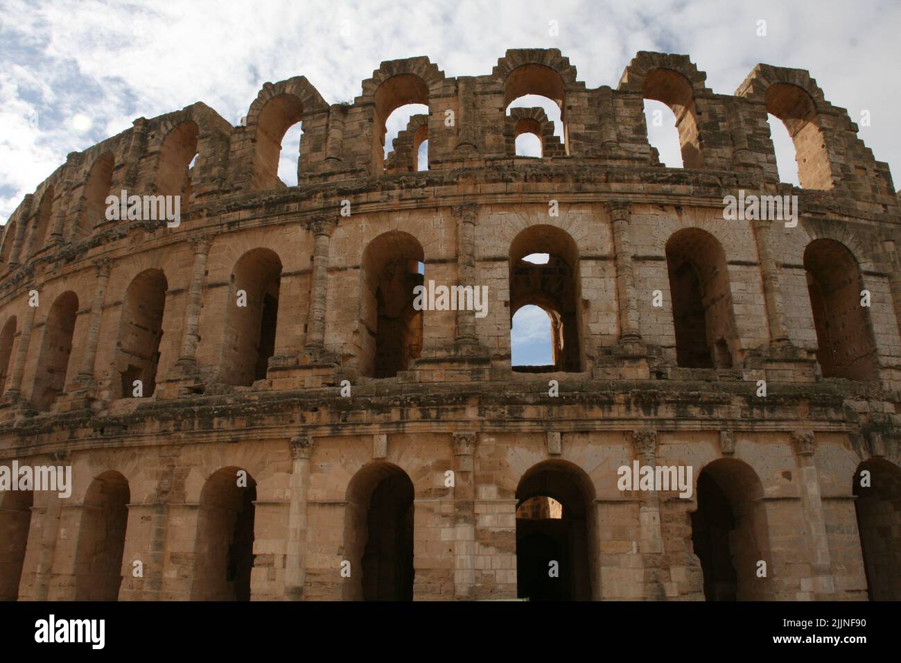 The Roman Coliseum ruins in Cartago, Tunisia Stock Photo - Alamy