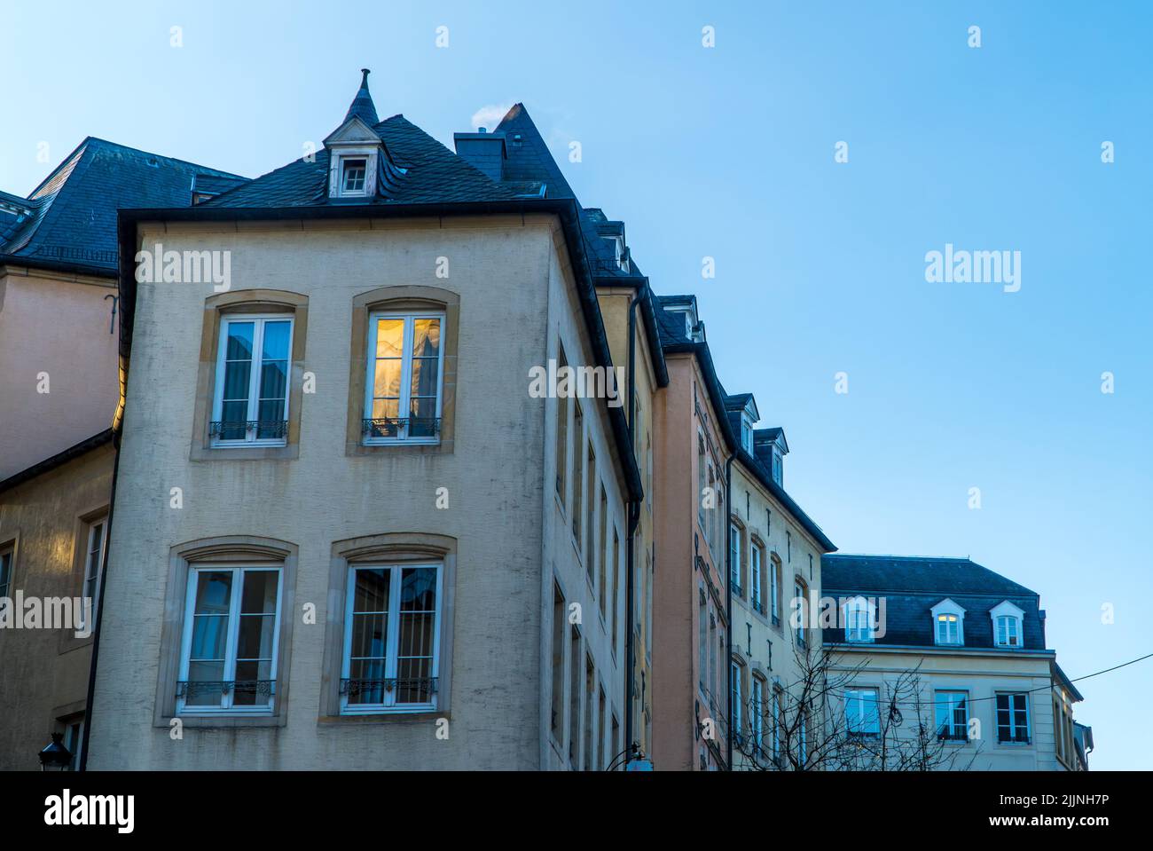 The UNESCO World Heritage medieval houses in the old town of Luxembourg ...
