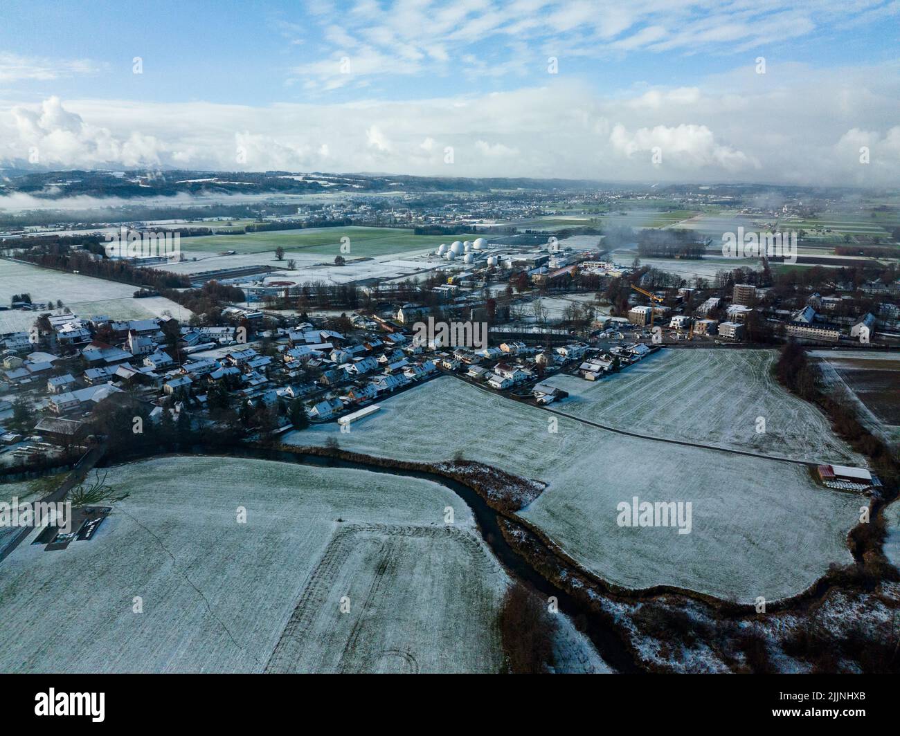 An aerial view of southern Bavaria Stock Photo - Alamy