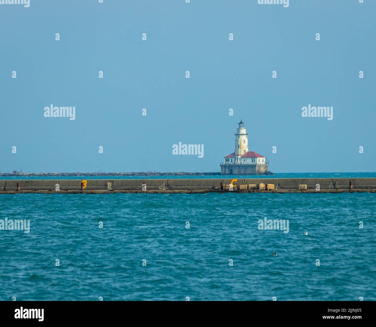 Chicago historic harbor lighthouse hi-res stock photography and images ...
