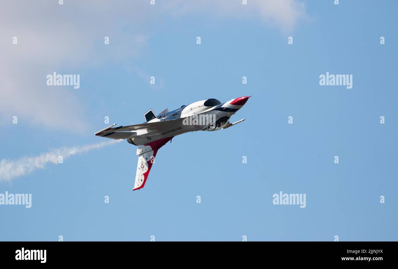 The U.S. Air Force Thunderbirds air demonstration - a mix of formation ...