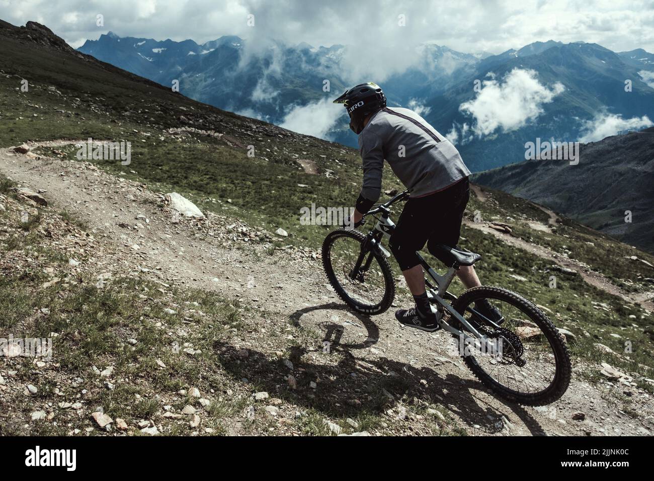 Mountainbiking in Bike Republic Solder Stock Photo - Alamy