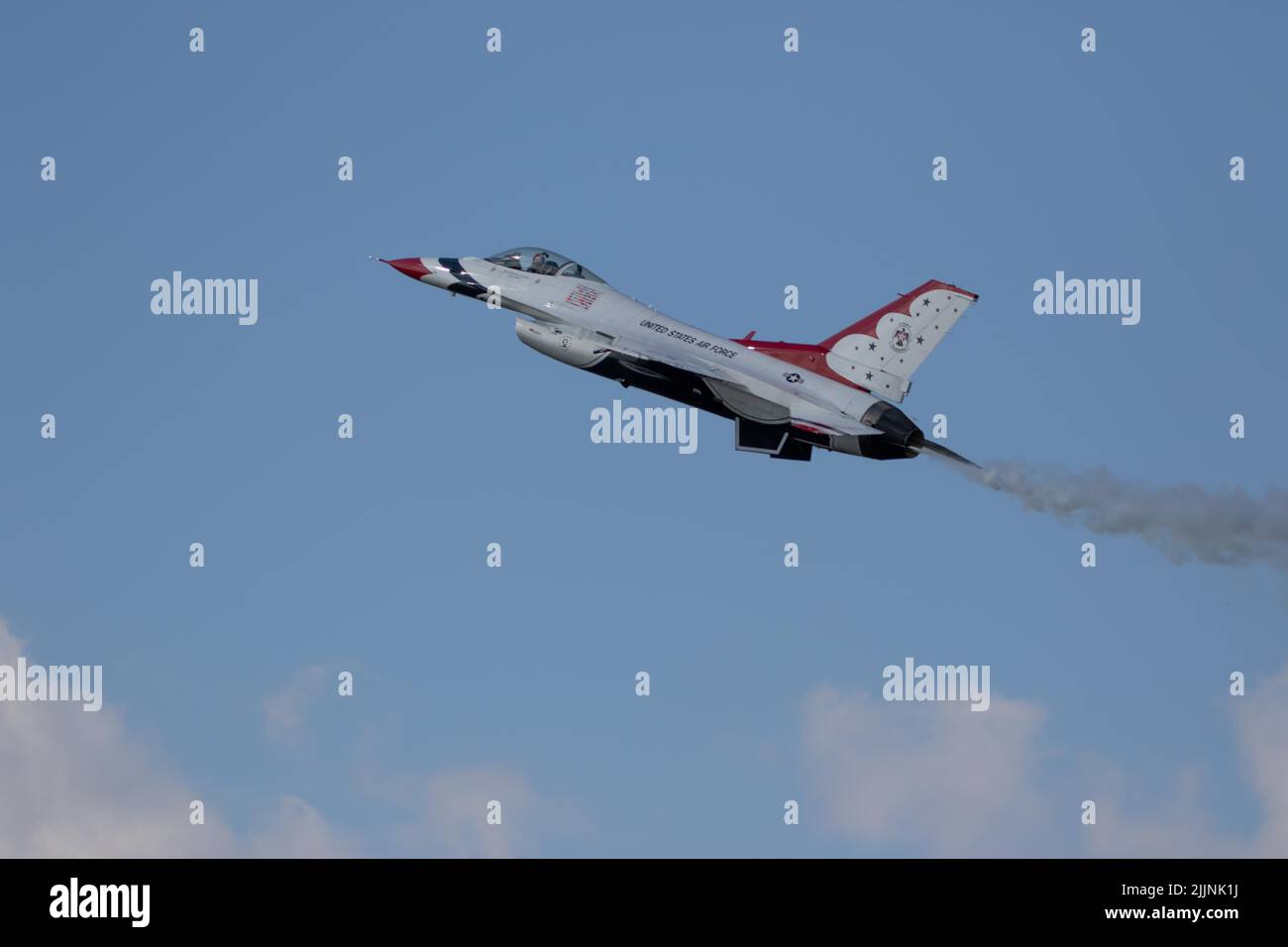 The U.S. Air Force Thunderbirds air demonstration - a mix of formation ...