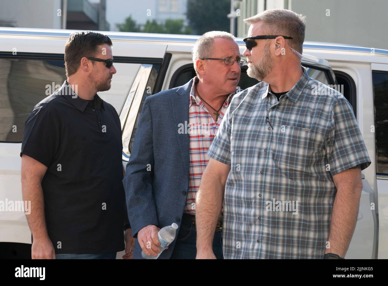 Austin, Texas, USA. 27th July, 2022. Surrounded by security, NEIL ...